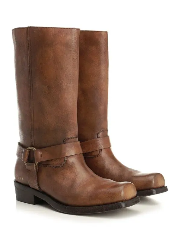 GOLDEN GOOSE High Leather Biker Boots