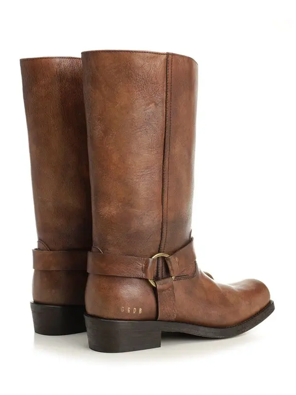 GOLDEN GOOSE High Leather Biker Boots