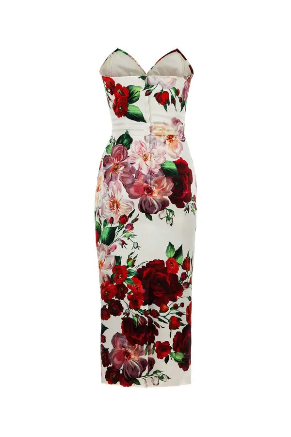 Dolce & Gabbana Printed Viscose & Silk Blend Dress