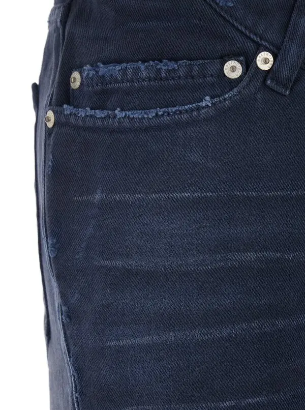 Balenciaga Five-pocket Jeans With Curved Waist And Faded Effect - Multicolor