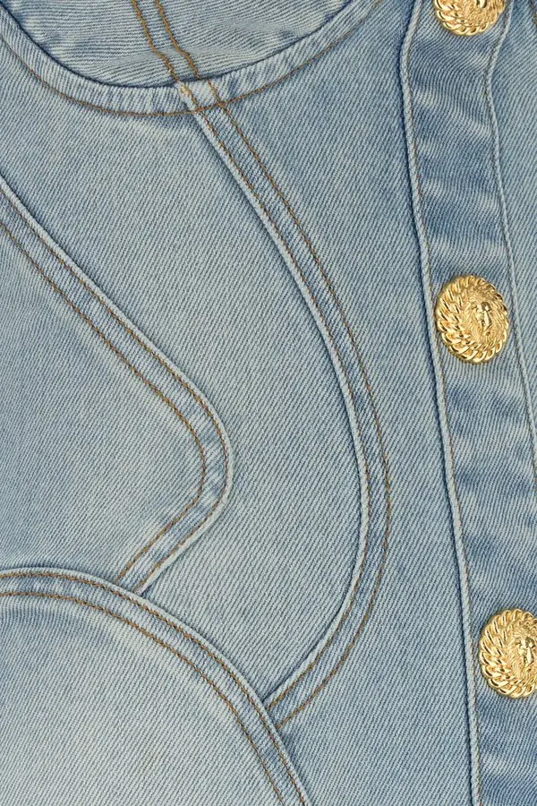 Balmain Denim Corset Dress