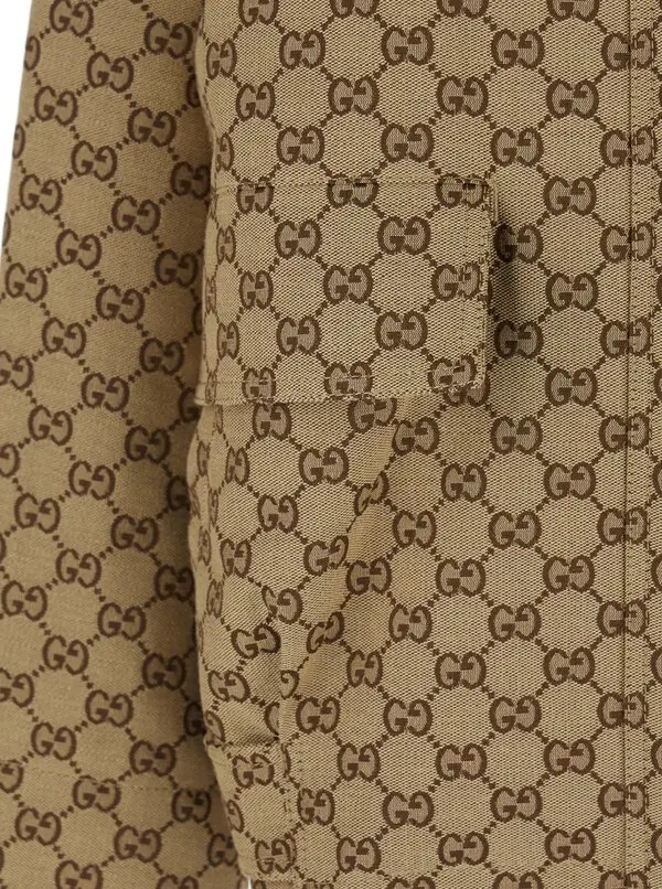 Gucci All-over Gg Motif Cotton Jacket - Multicolor