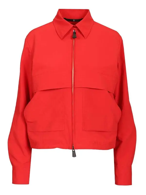 Moncler Canvas Overshirt With Embroidered Logo