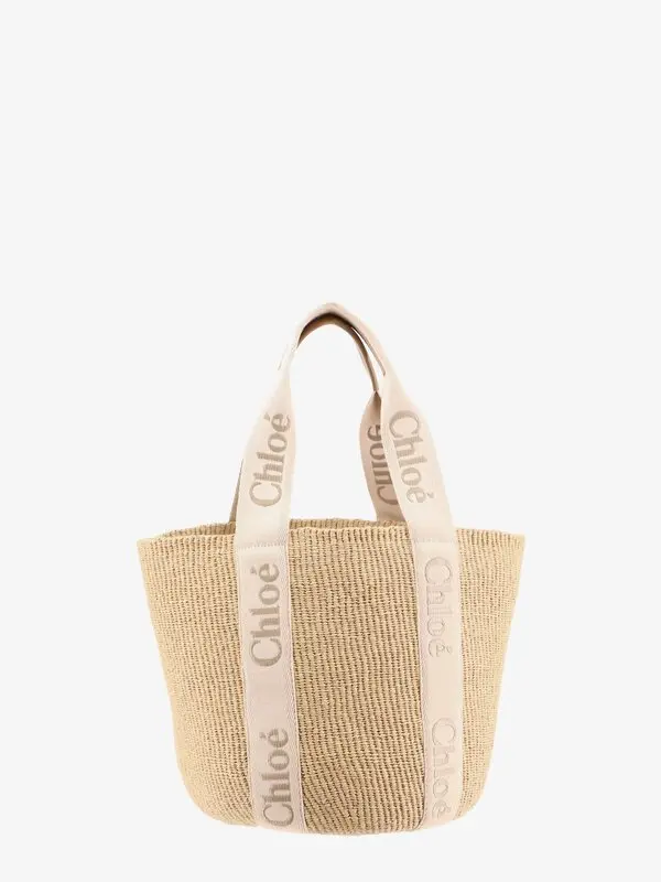 Chloé Woody Raffia Shoulder Bag