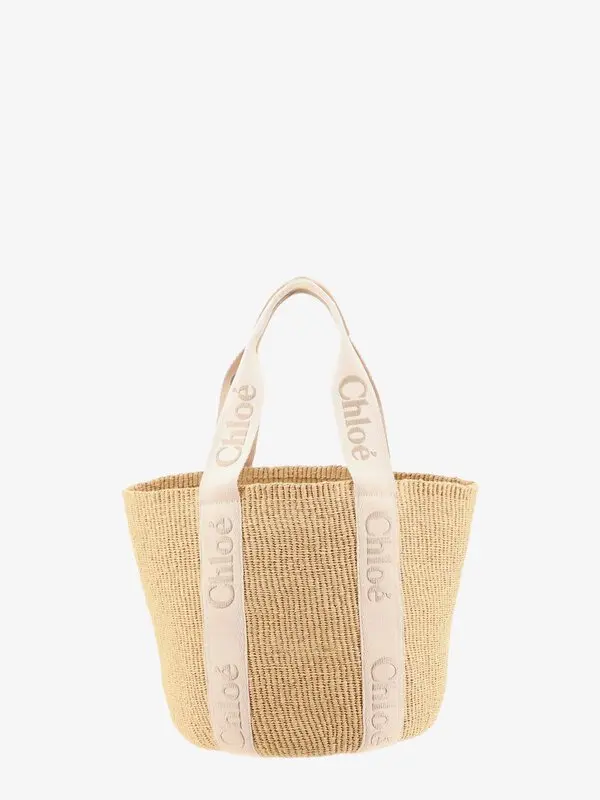 Chloé Woody Raffia Shoulder Bag