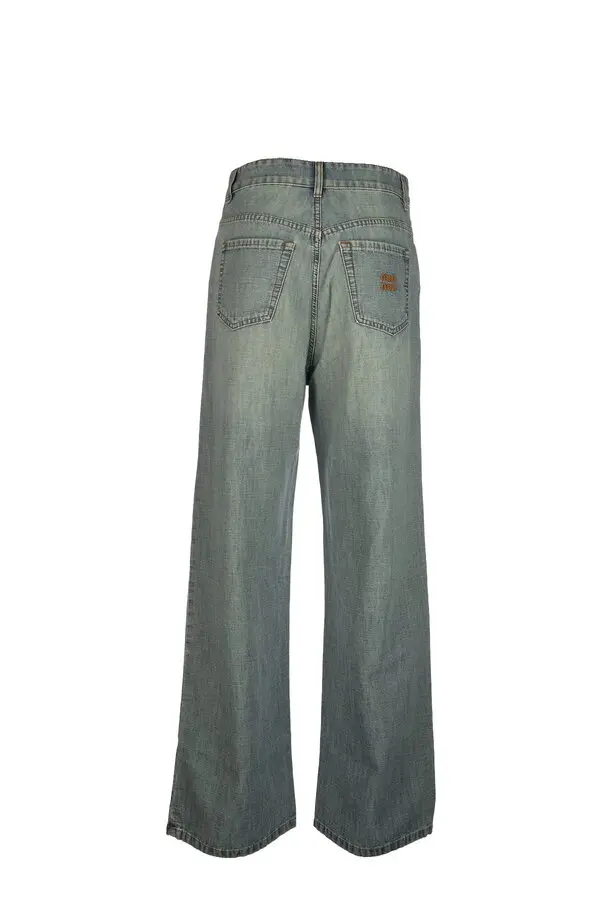 Miu Miu Wide Leg Jeans - Multicolor