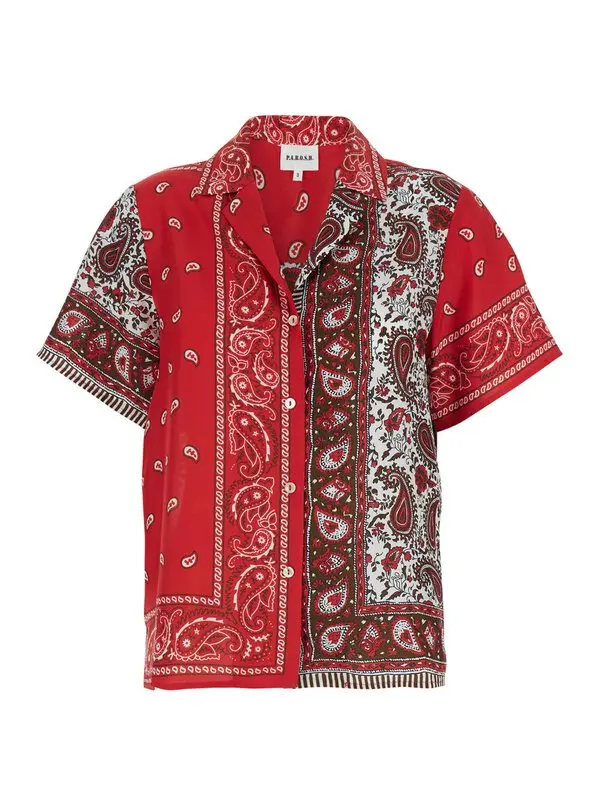 P.a.r.o.s.h Silk Bandana Print Shirt - Multicolor