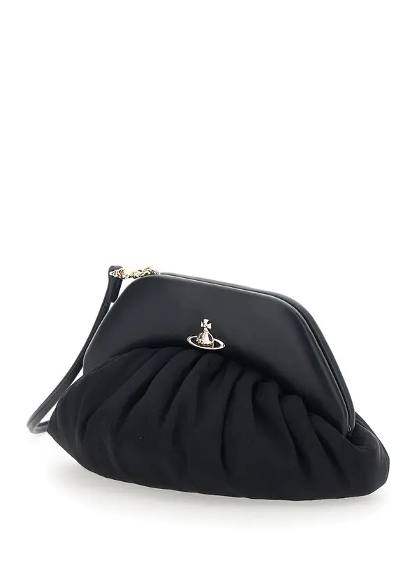 VIVIENNE WESTWOOD Brooke Leather Clutch Bag With Orb Plaque - Multicolor