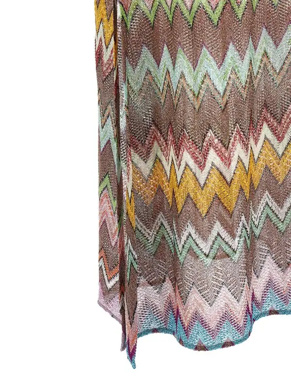 Missoni Zigzag Knit Lamé Shirt Dress