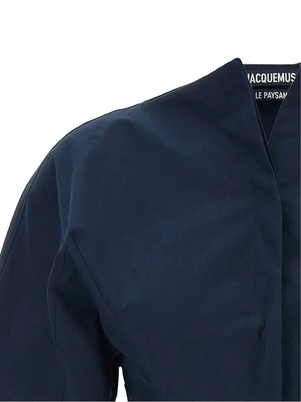 Jacquemus La Chemise Moisson Cotton Poplin Shirt - Blue