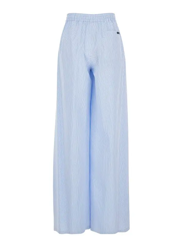 Dolce & Gabbana Striped Relaxed Fit Tech Fabric Pants