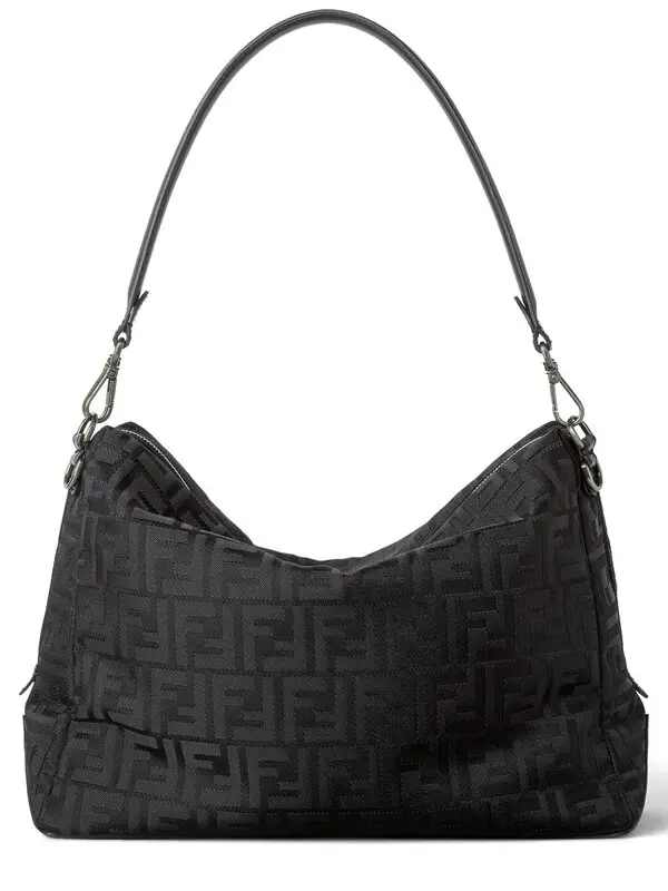 Fendi Baguette Monogram Bag - Black
