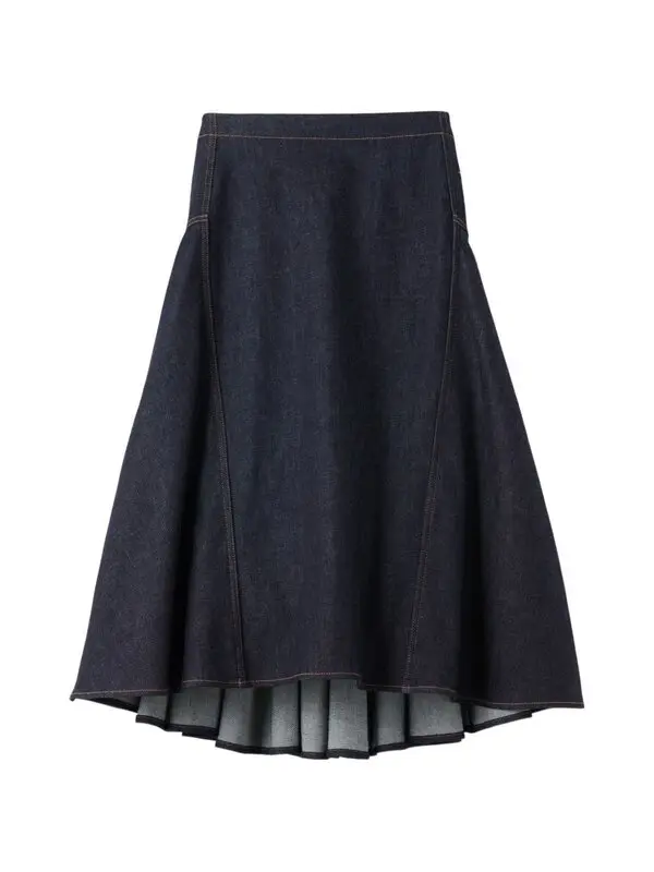 Jacquemus Mid-rise Godet Denim Skirt - Blue