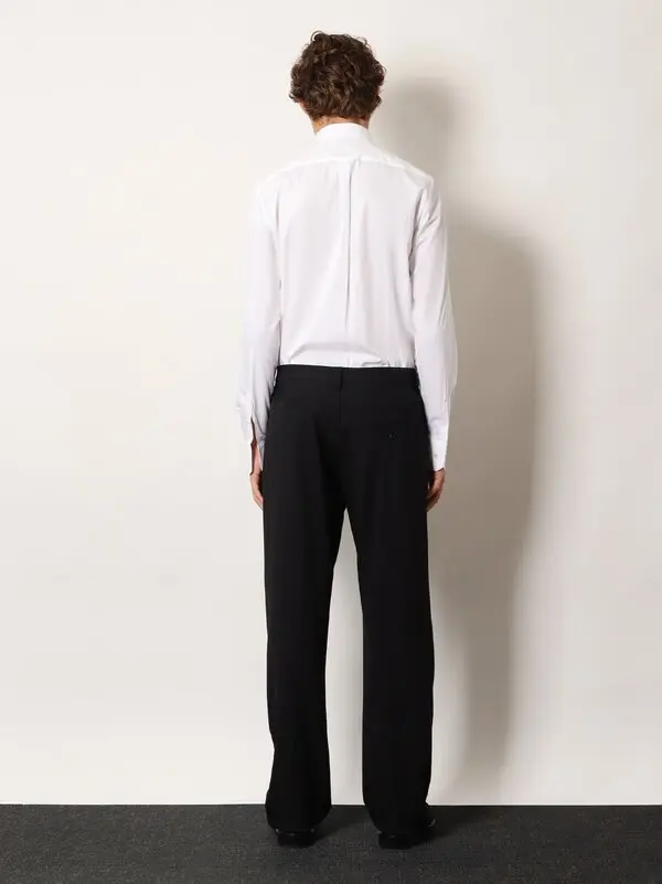 Balenciaga Straight Fit Cotton Trousers