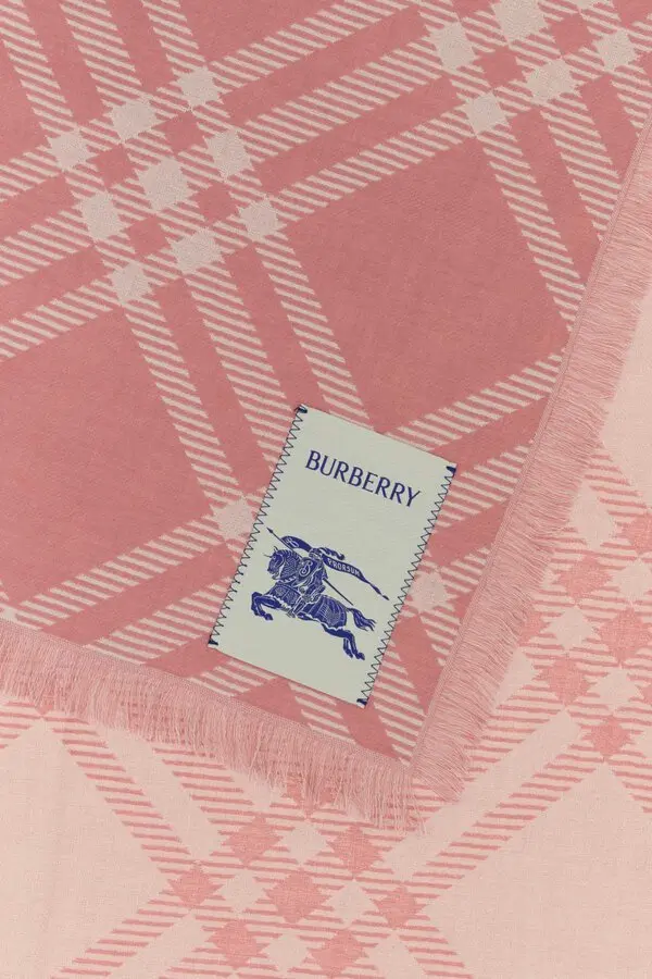 Burberry Embroidered Wool Blend Scarf - Multicolor
