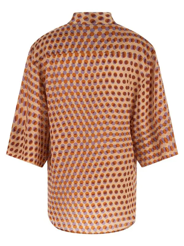 Dries Van Noten Clea' Silk Polka Dot Shirt - Multicolor