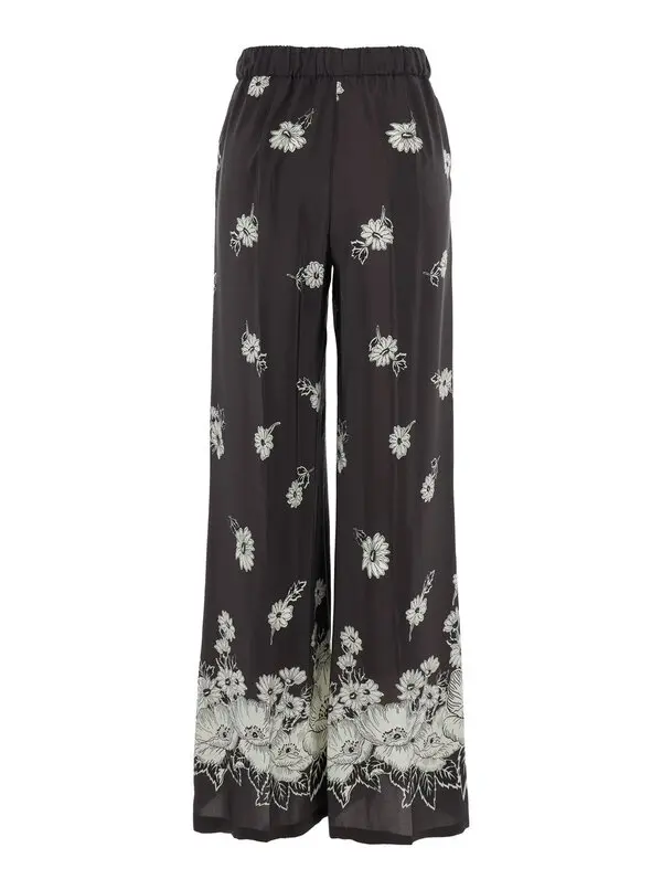 P.a.r.o.s.h Wide Leg Floral Print Pants - Multicolor
