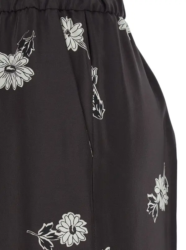 P.a.r.o.s.h Wide Leg Floral Print Pants - Multicolor