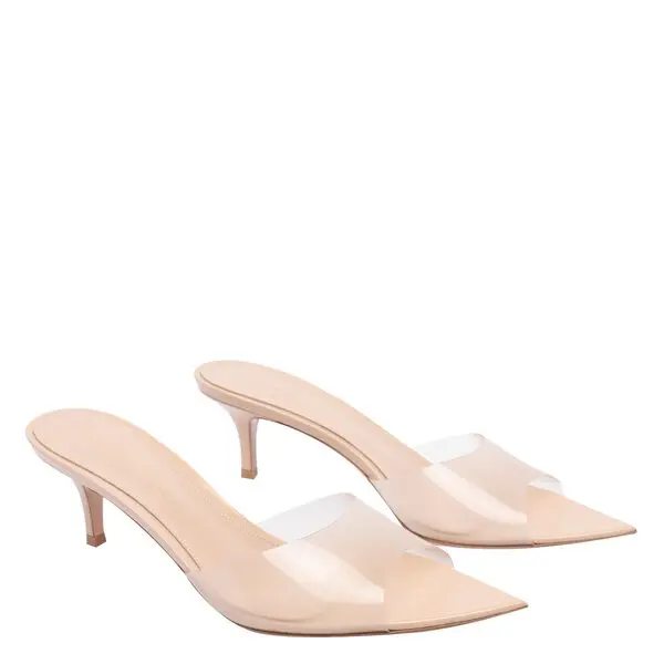 GIANVITO ROSSI Elle Transparent Stiletto Sandals - Multicolor