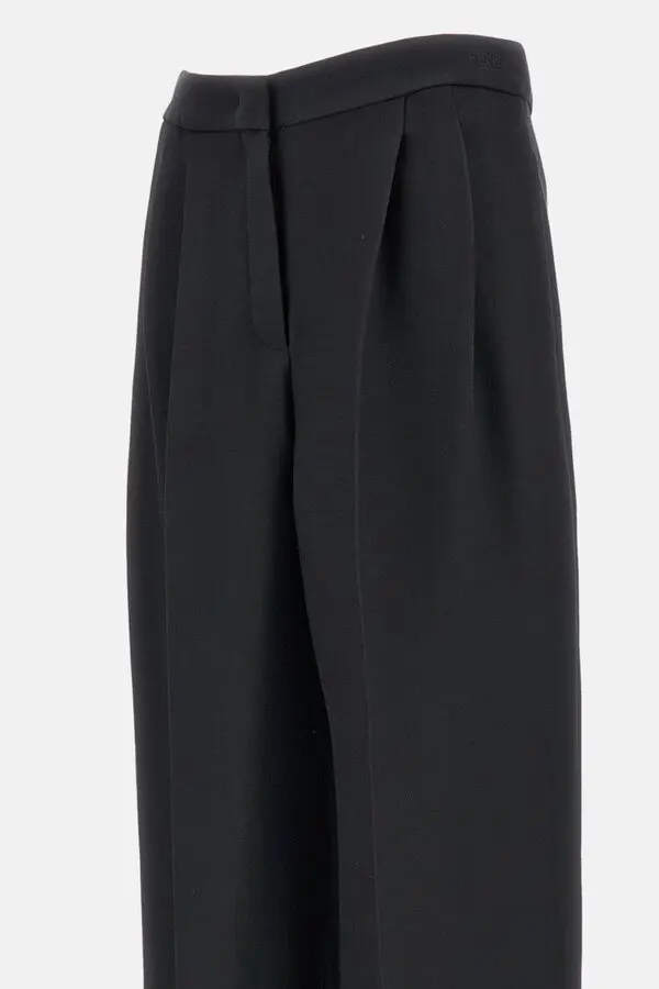 Fendi Wool Silk Tailored Trousers