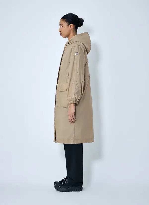 Moncler Hooded Parka Coat In Nylon