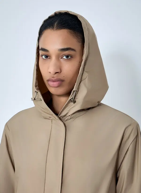 Moncler Hooded Parka Coat In Nylon