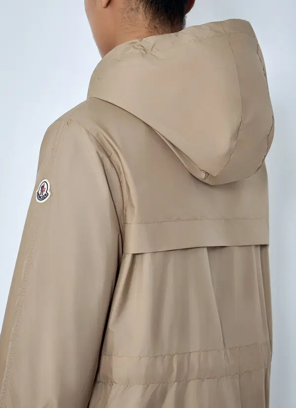 Moncler Hooded Parka Coat In Nylon