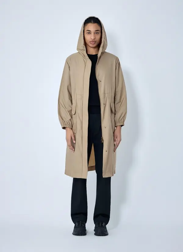 Moncler Hooded Parka Coat In Nylon