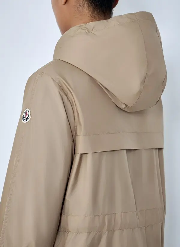 Moncler Hooded Parka Coat In Nylon