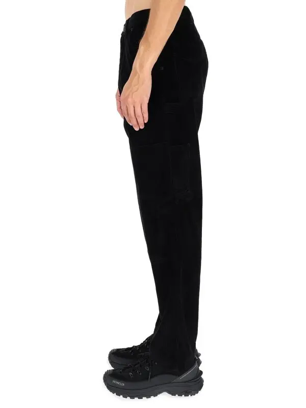 Moncler Ribbed Cotton Pants - Black