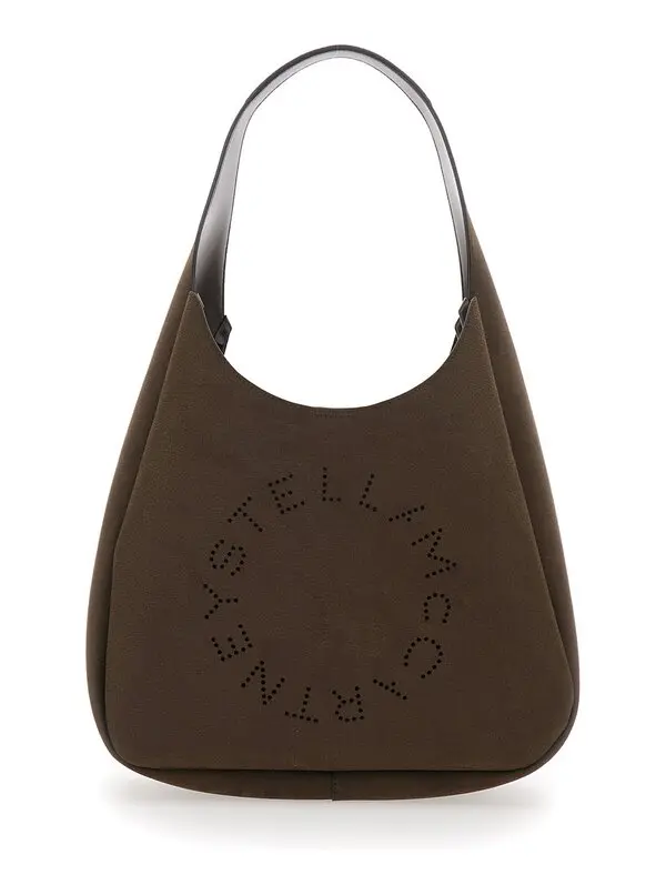 Stella McCartney Maxi Logo Shoulder Bag With Suede Eco-leather Details