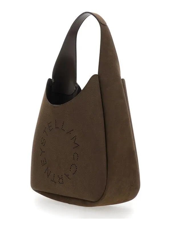Stella McCartney Maxi Logo Shoulder Bag With Suede Eco-leather Details