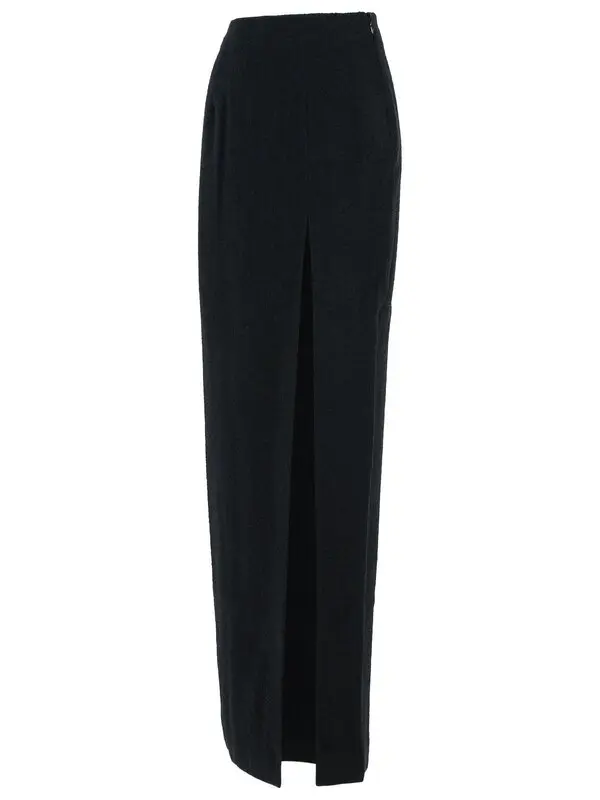 Alessandra Rich Long Skirt In Virgin Wool Blend