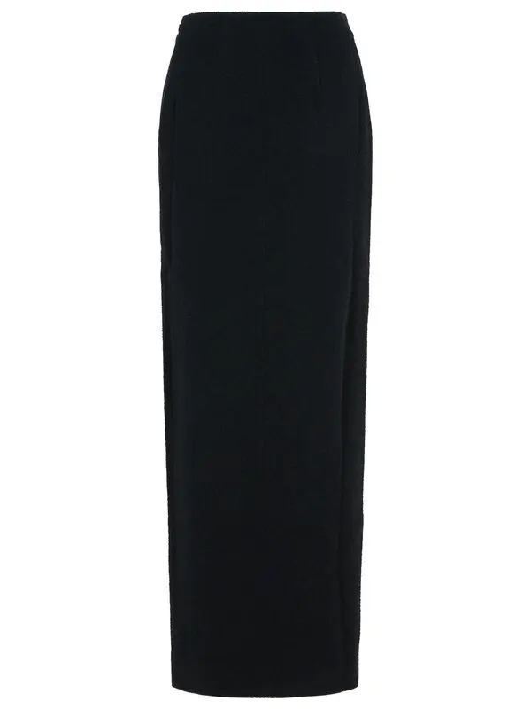 Alessandra Rich Long Skirt In Virgin Wool Blend