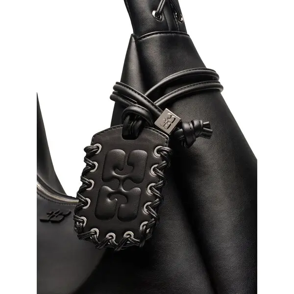 GANNI Shoulder Bag With Lace-up Detailing