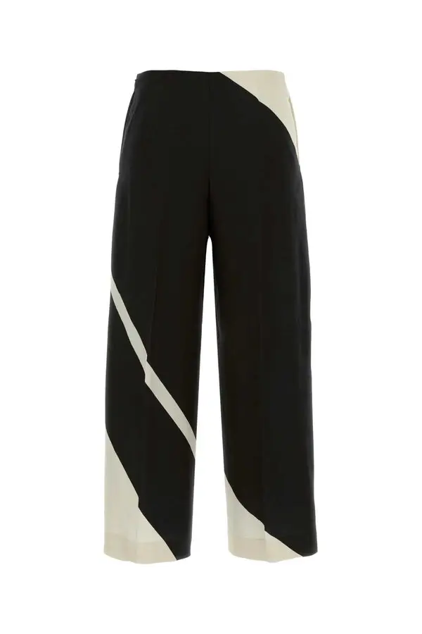 Alberta Ferretti Two-tone Viscose Pants