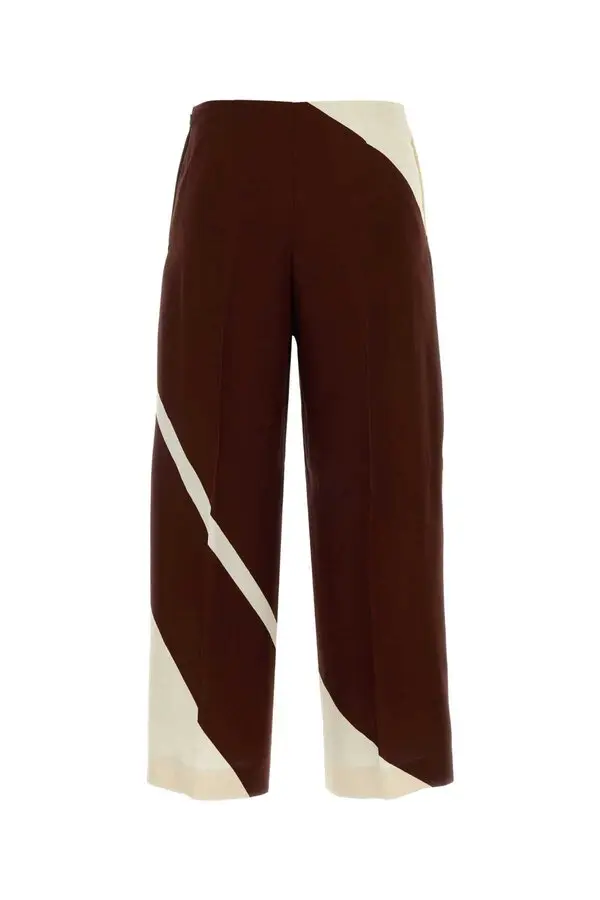 Alberta Ferretti Two-tone Viscose Pants