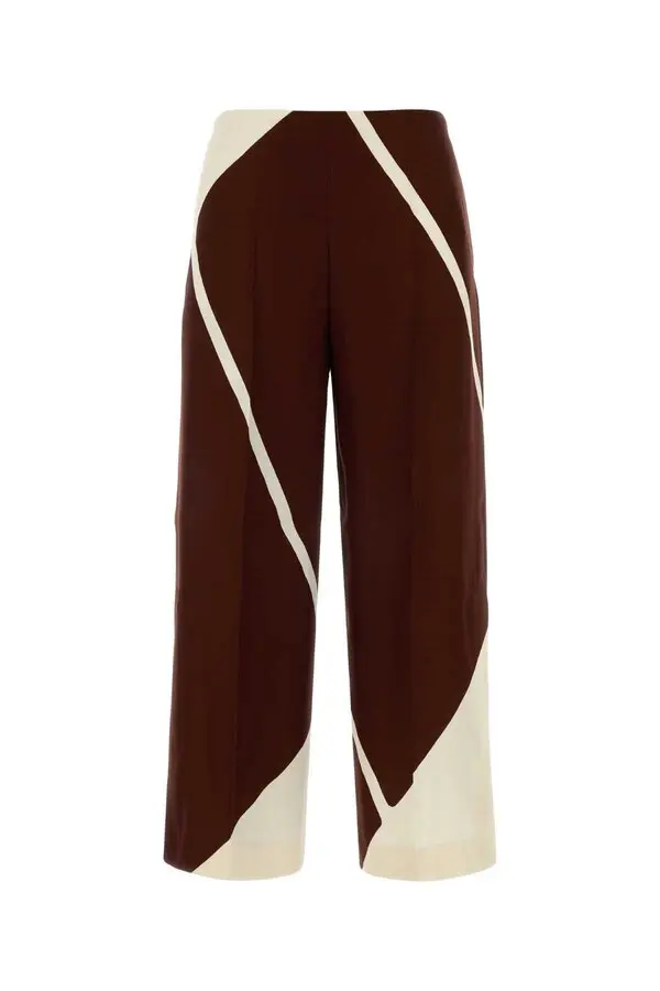 Alberta Ferretti Two-tone Viscose Pants - Multicolor