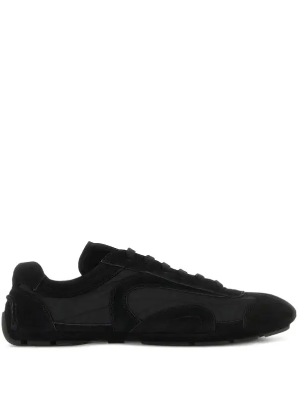 Prada Monte Carlo Re-edition 2025 Nylon And Suede Sneakers - Black