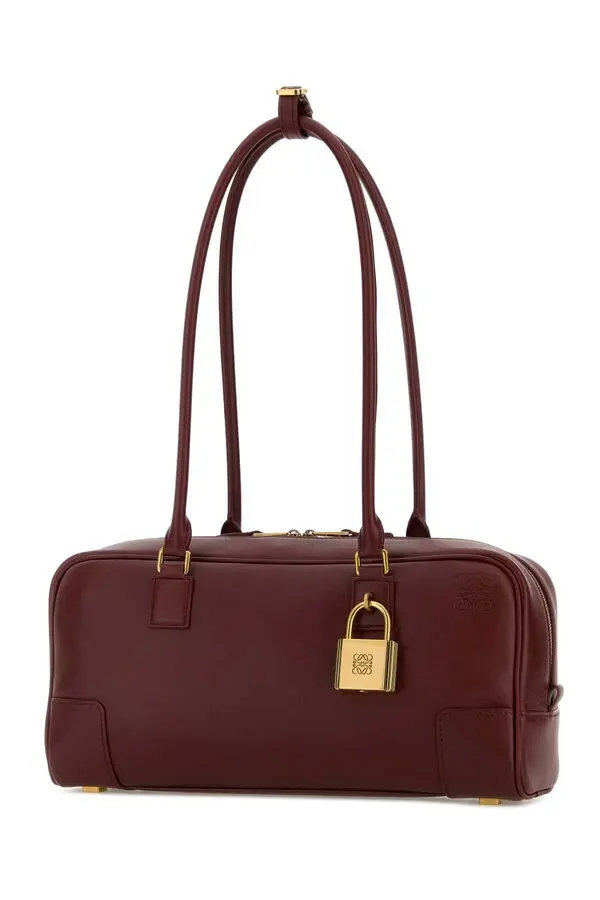 Loewe Burgundy Leather Amazona 31 Shoulder Bag - Red