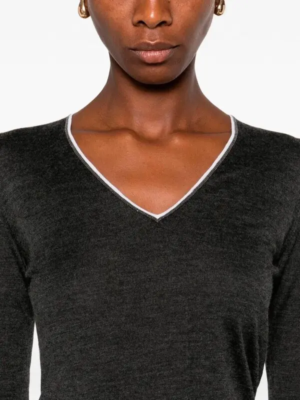 Brunello Cucinelli Sequined Linen, Cashmere And Silk Polo Top - Multicolor