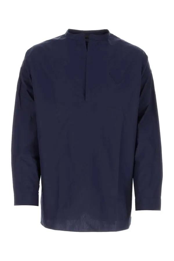 Prada Navy Poplin Oversize Shirt
