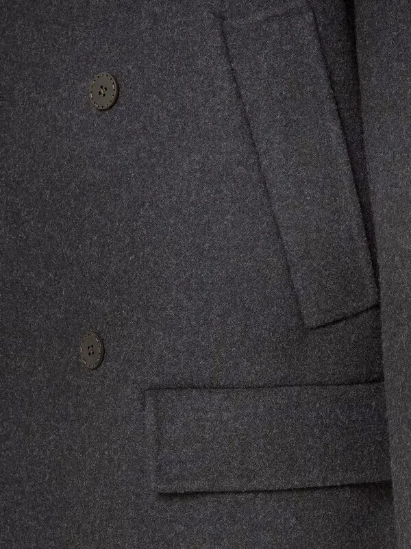 Fendi Double-breasted Wool Felt Peacoat