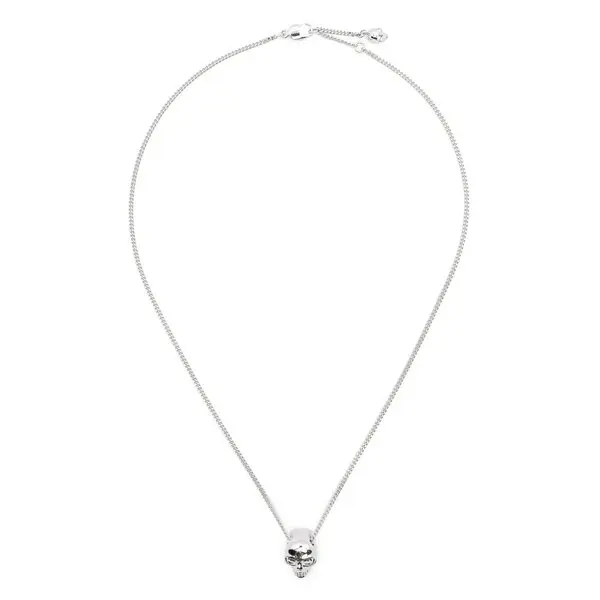 Alexander McQueen Tone Skull Pendant Necklace - Silver