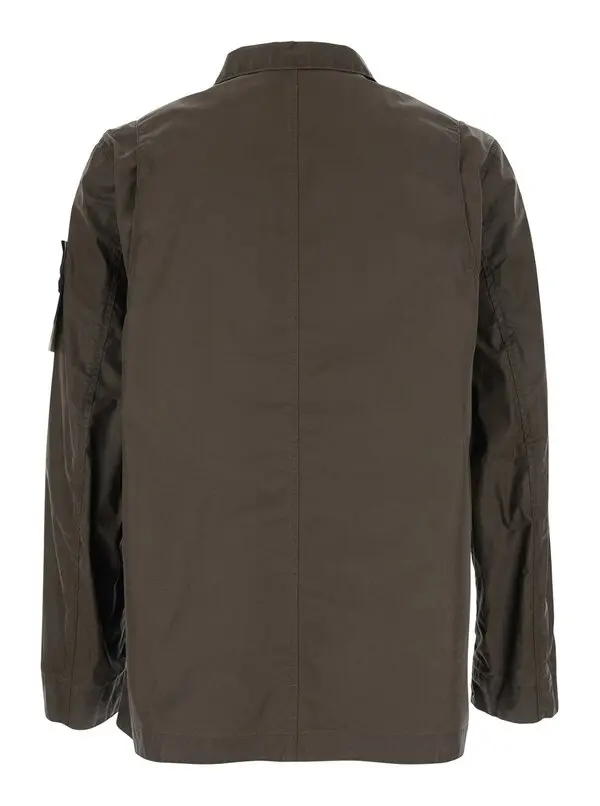 Stone Island Logo Patch Cotton Blend Jacket - Multicolor