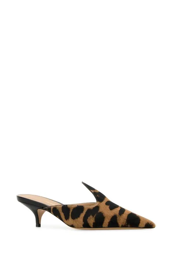 FERRAGAMO Salvatore Printed Calf Hair Dorye Mules - Multicolor