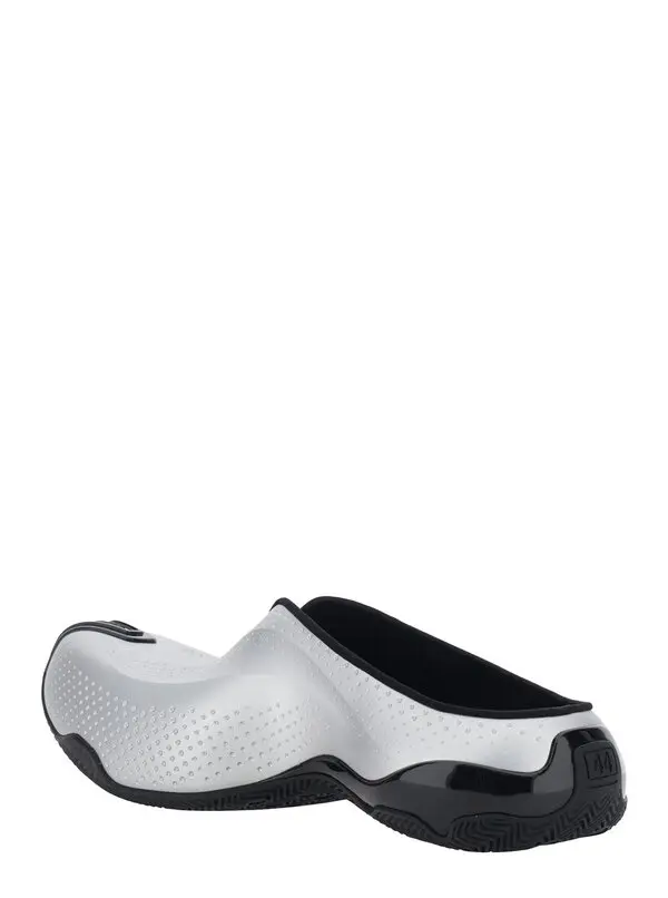 Balenciaga Oversized Mule With Side Logo And Number Detail - Gray