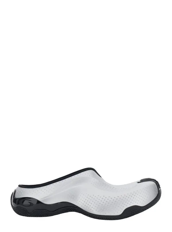 Balenciaga Oversized Mule With Side Logo And Number Detail - Gray