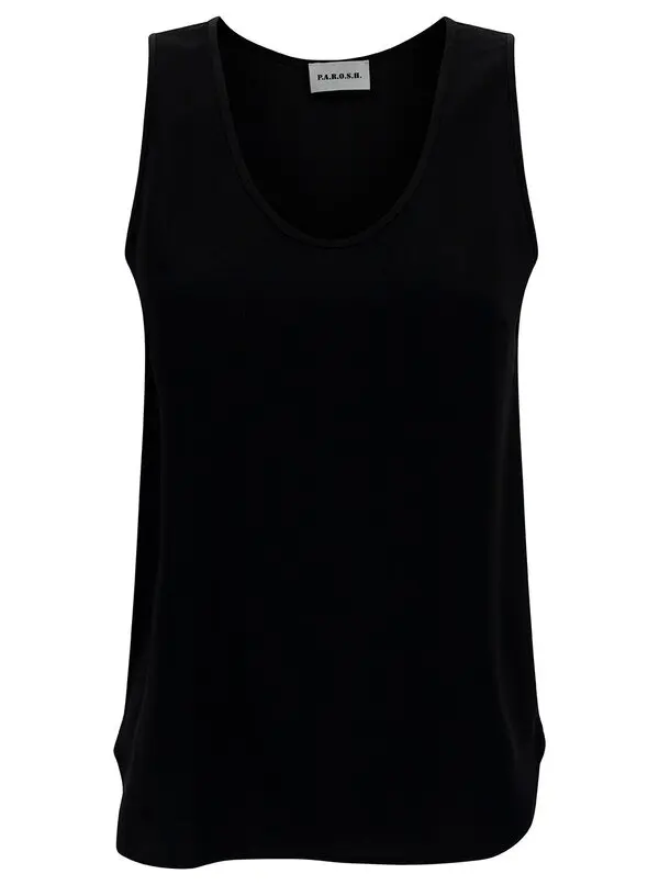 P.a.r.o.s.h Sleeveless Plunging U Neckline Top - Multicolor