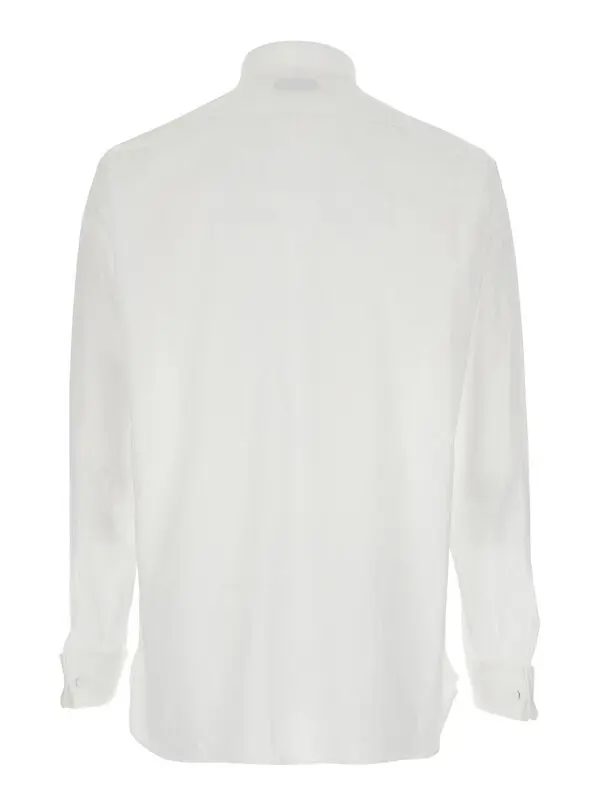 TOM FORD White Long-sleeved Shirt With Tone-on-tone Button Closure In Cotton For - Multicolor